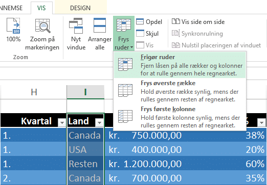10 Hurtige tricks til en fantastisk tabel i Excel