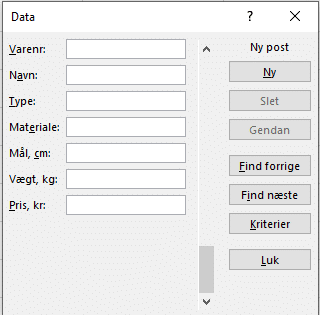 Sådan laver du en formular i Excel - Proximo