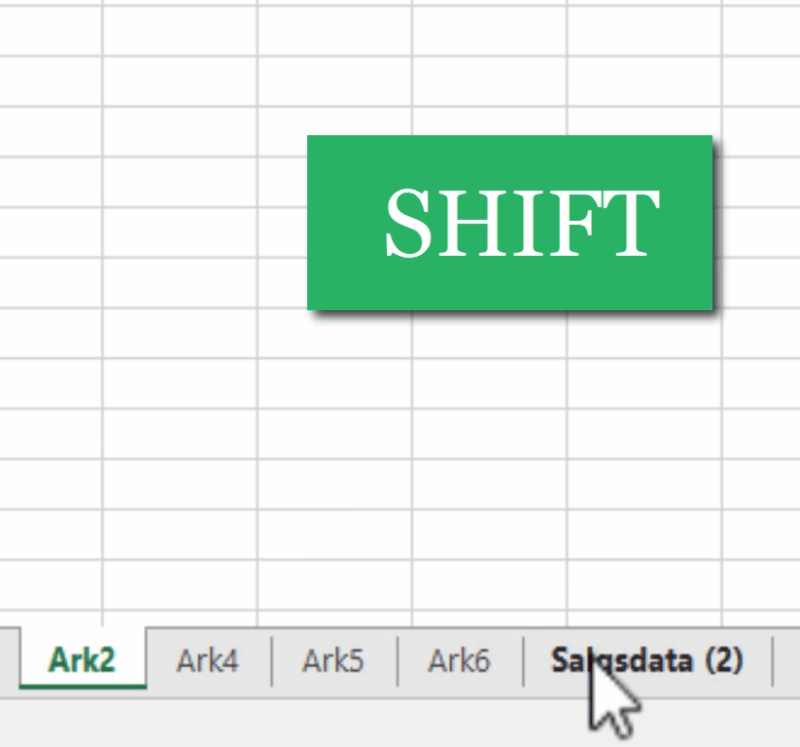 Arbejd med ark i Excel: Opret, kopier, omdøb og organiser